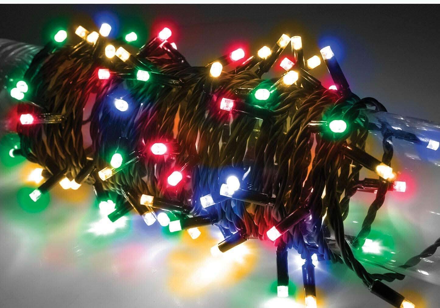 200 Multi-Coloured Christmas Battery Operated Chasing LED Lights