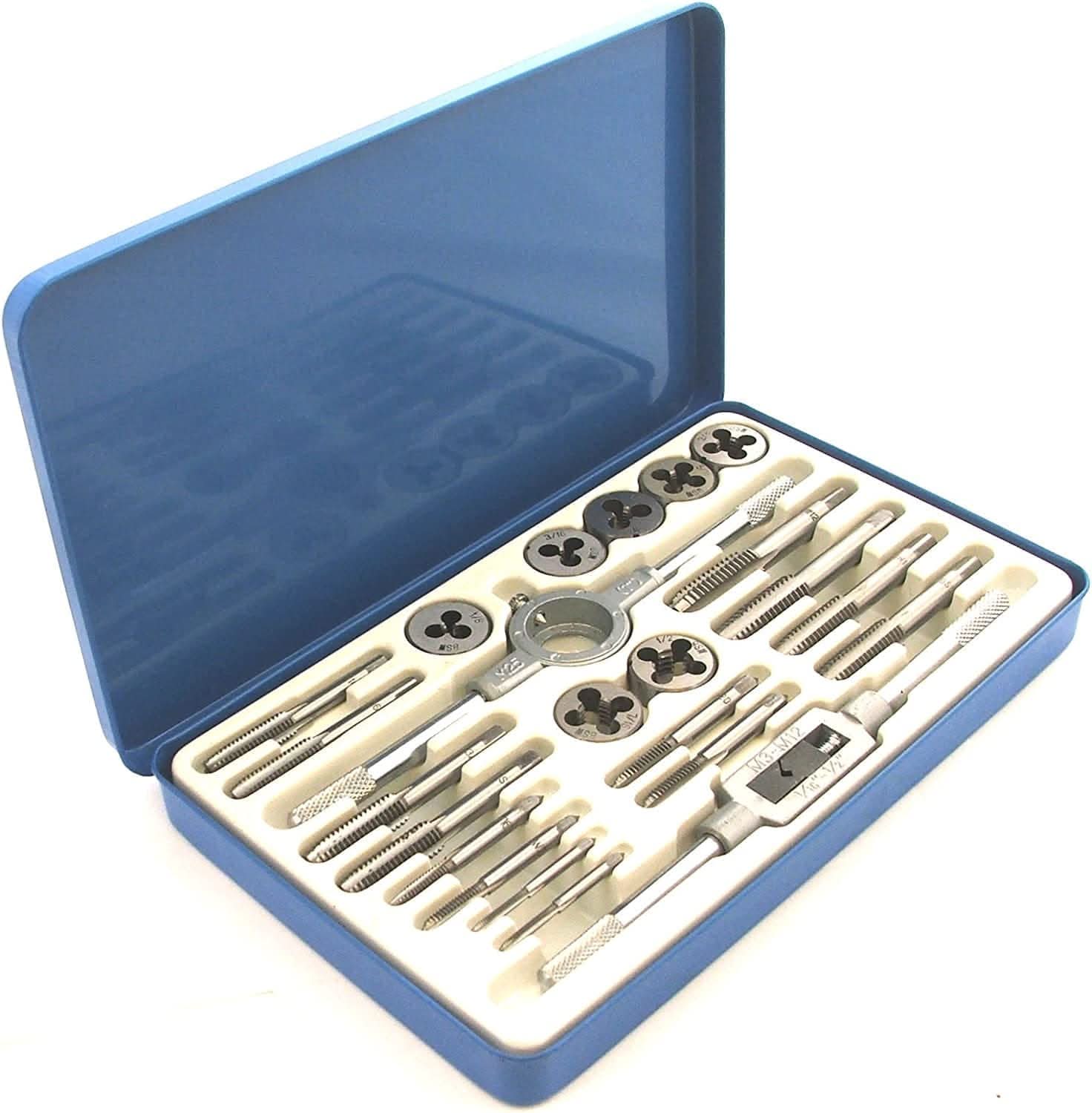 23pc Whitworth Tap & Die Set Ratchet Thread Repair Tool Kits Die set T