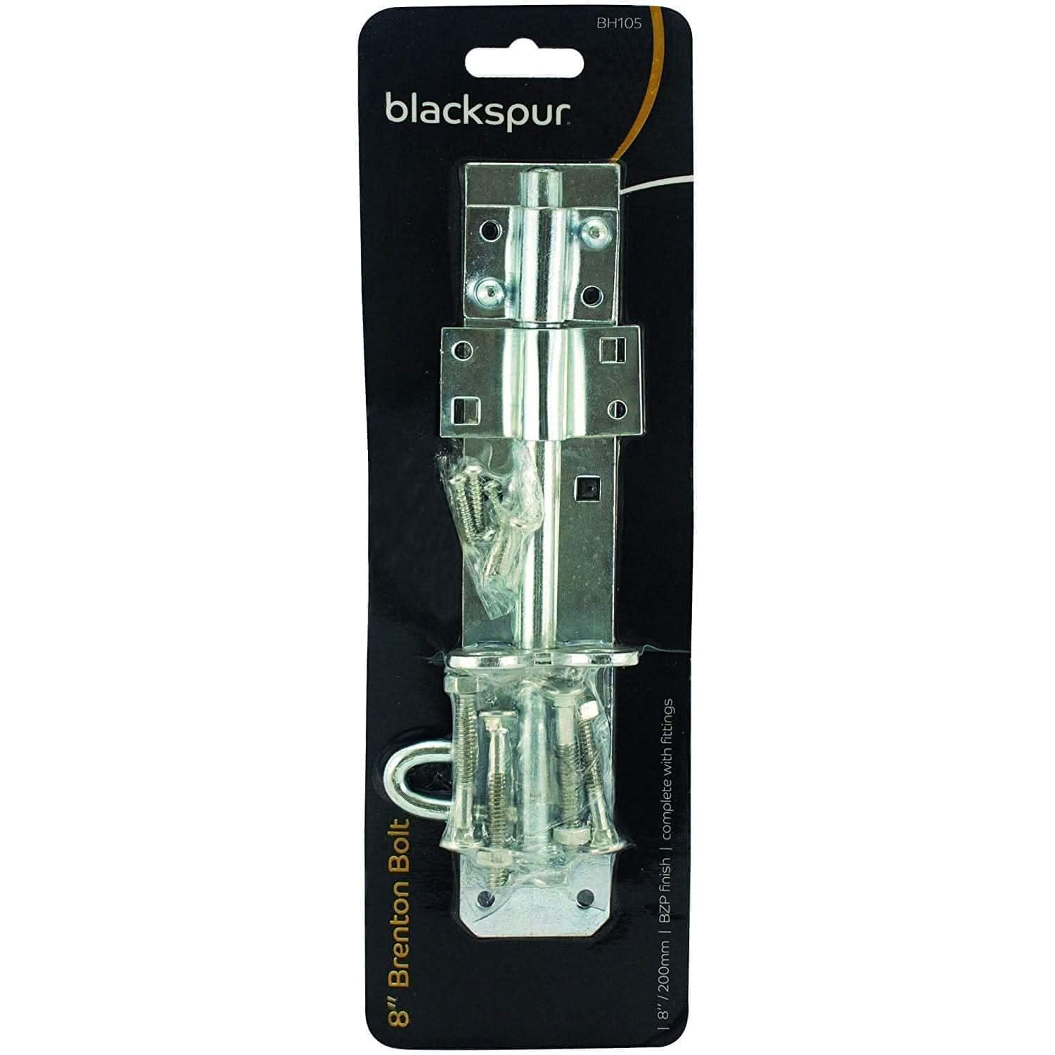 8inch Galvanised Brenton Slip Bolt +Fiting Zinc Plated Garden Gate She