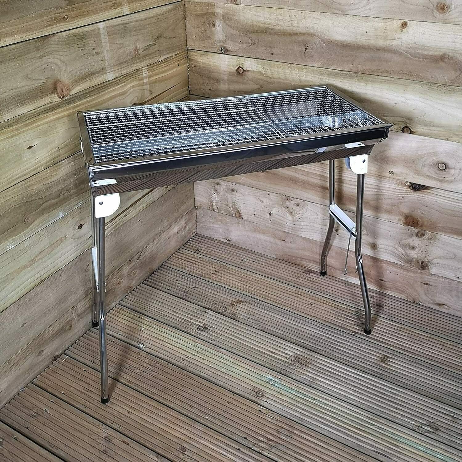 Large Portable BBQ Grill Stainless Steel Folding Outdoor