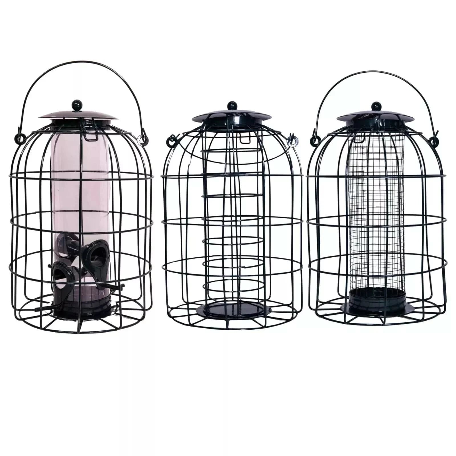 Squirrel Proof Bird Feeder Set | Seed Nut & Fat Ball Feeders