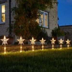 8pc LED Star Stake Lights